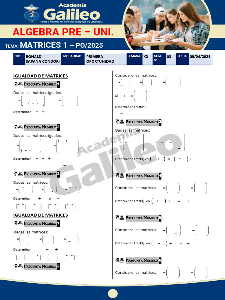 Matrices 4 | PDF | Matriz (Matemáticas) | Determinante