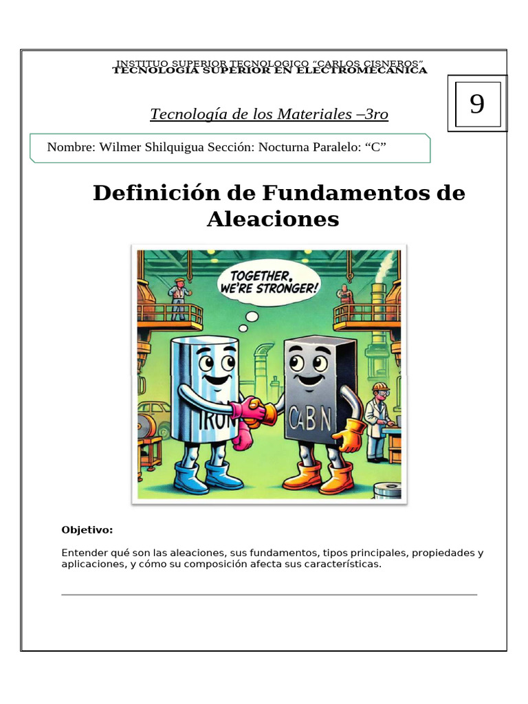 9 - Definicion - Aleaciones Wilmer 2 | PDF | Aleación | Acero