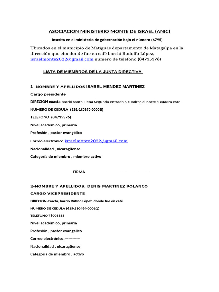 Hermano Carrasquillo Nueva Junta 2024 2 | PDF