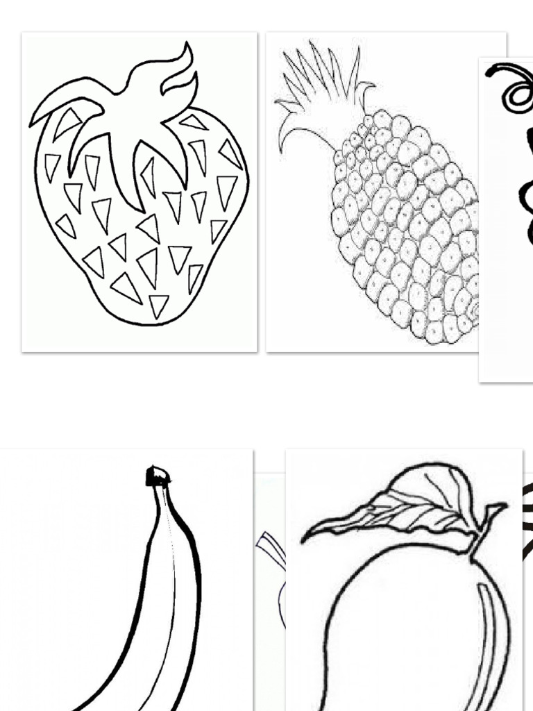 FRUTAS PARA COLOREAR | PDF
