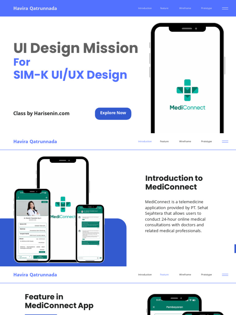 MediConnect App UI/UX Prototype Overview | PDF