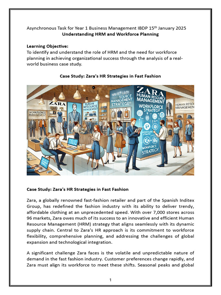 Asynchronous Task for Year 1 Business Management IBDP 15th January 2025 | PDF | Human Resource ...