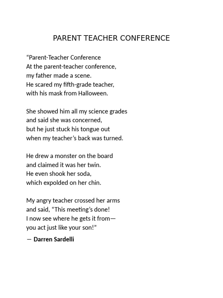 Parent Teacher Conference | PDF