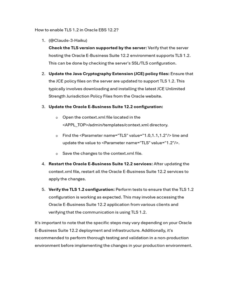 Enable TLS1.2 EBS12.2 (Claude-3) | PDF