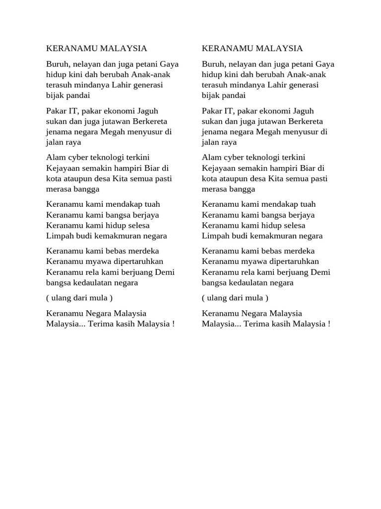 Keranamu Malaysia: Kebanggaan Bangsa | PDF