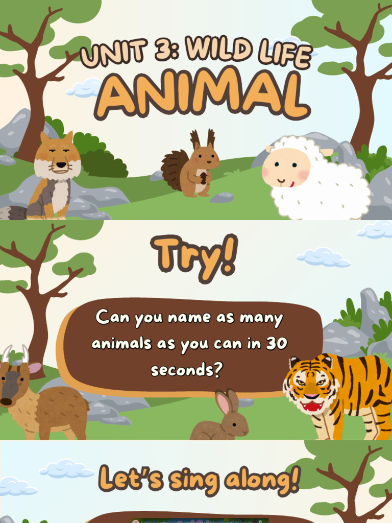 Y5 Unit 3 Wild Life (Animals) Vocab | PDF