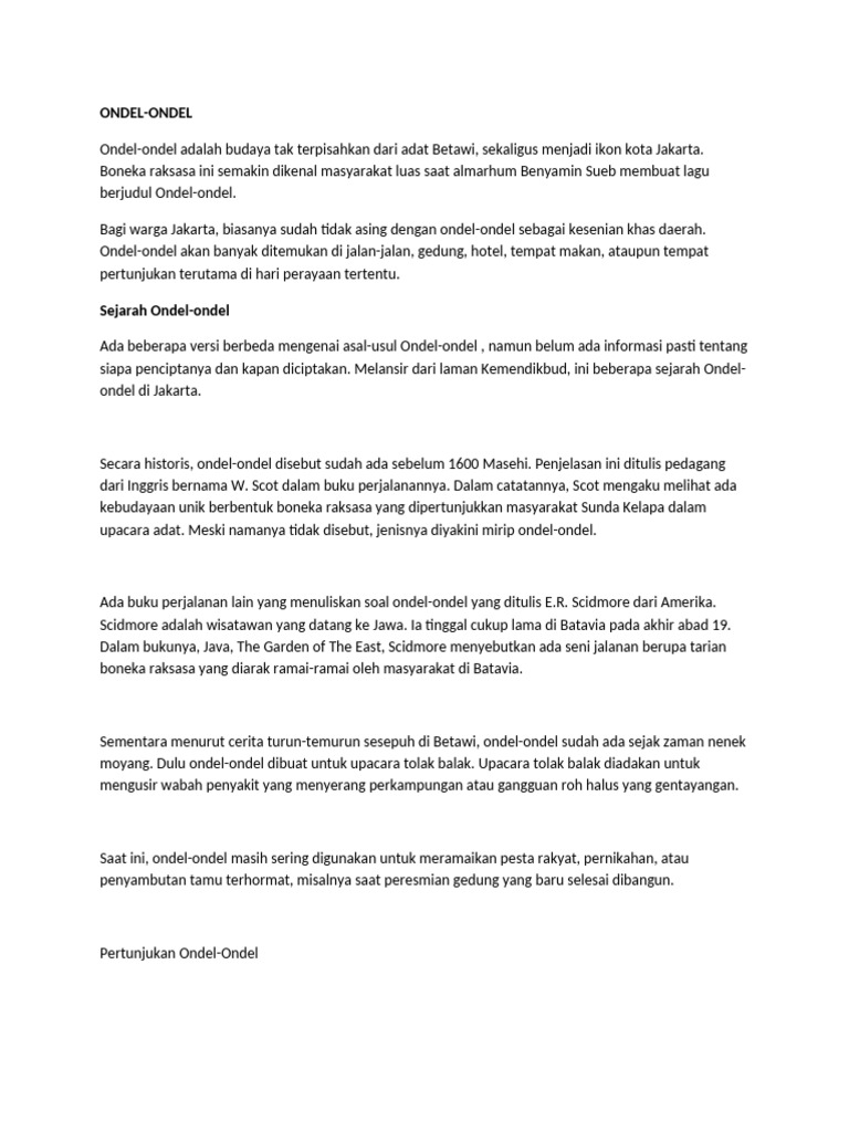 ONDEL-ONDEL-WPS Office | PDF