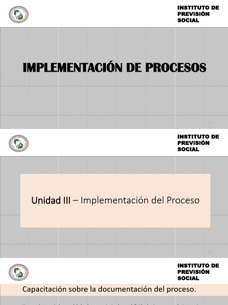 Implementación de Procesos en IPS | PDF