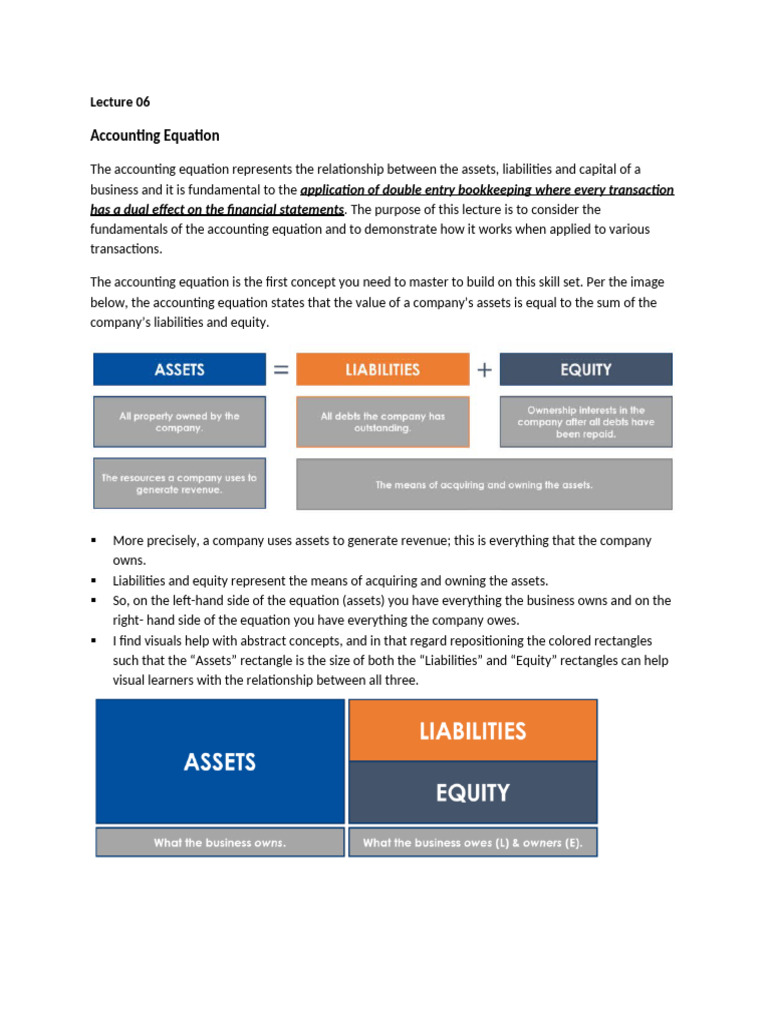 06-FA Accounting Equation STD | PDF | Debits And Credits | Equity (Finance)