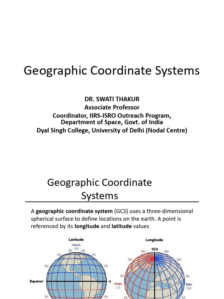 Geographic Coordinate Systems | PDF | Latitude | Longitude