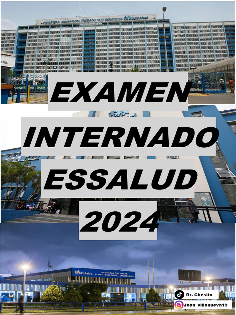 Examen Essalud Internado Medico 2024 | PDF | Enfermedades y trastornos | Inmunología