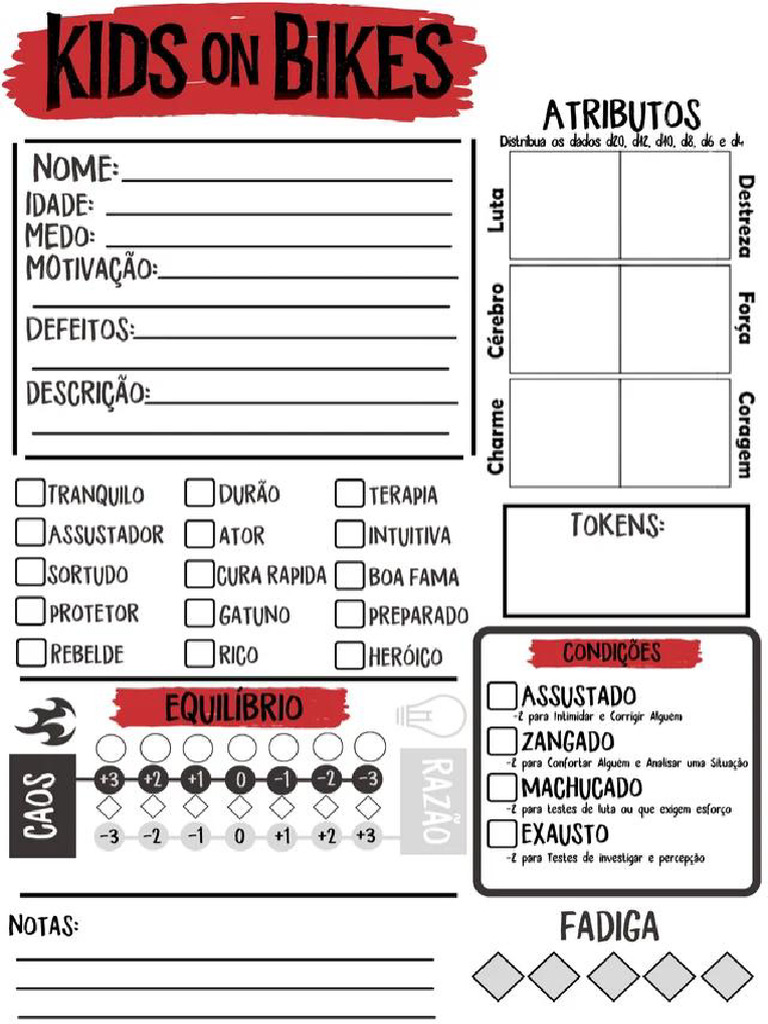 Ficha Kids On Bikes | PDF