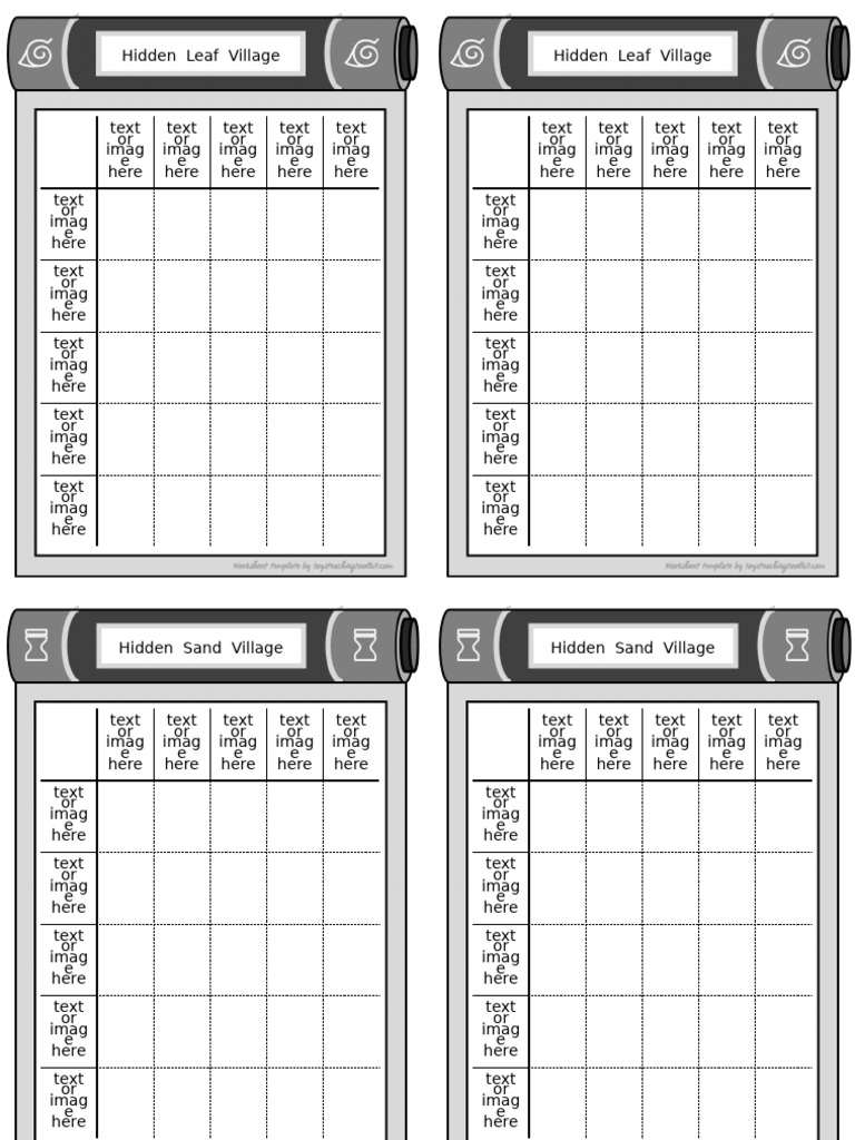 Naruto Ultimate Ninja Battle - Worksheets | PDF