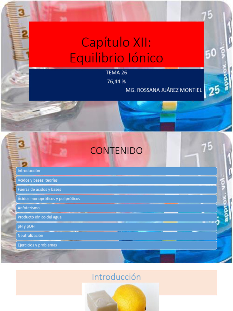 Capitulo 12 - Equilibrio Iónico | PDF