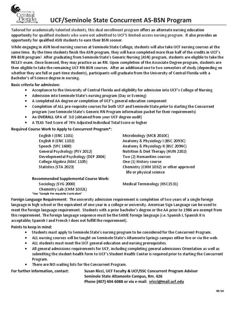 Seminole State College Nursing Information | PDF | University And ...
