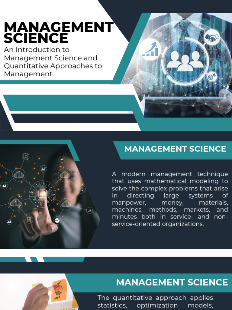 Lesson 1 Introduction To Management Science | PDF