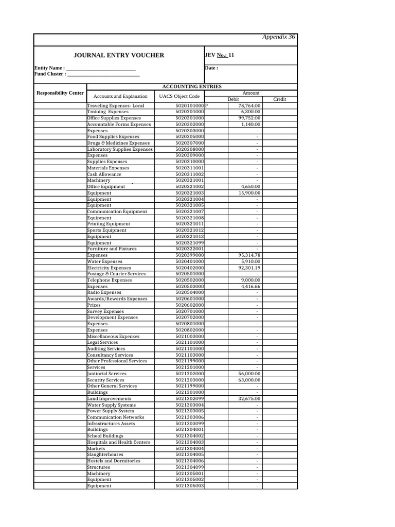 Journal Entry Voucher Template | PDF | Expense | Payroll