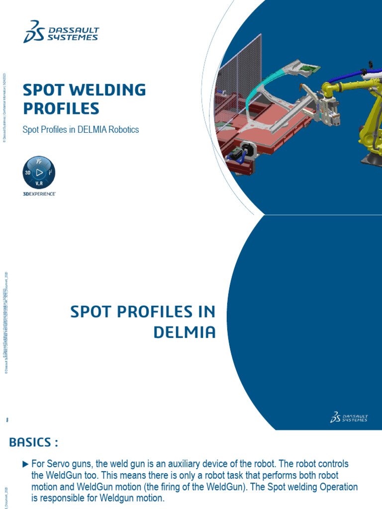 Spot Welding & Spot Profiles in DELMIA Robotics | PDF | Computing