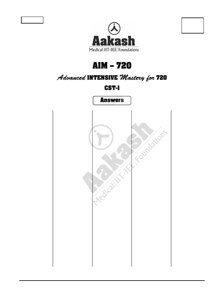 Aim-720 Cst-1a p1 Solution | PDF | Polymerase Chain Reaction | Primer (Molecular Biology)
