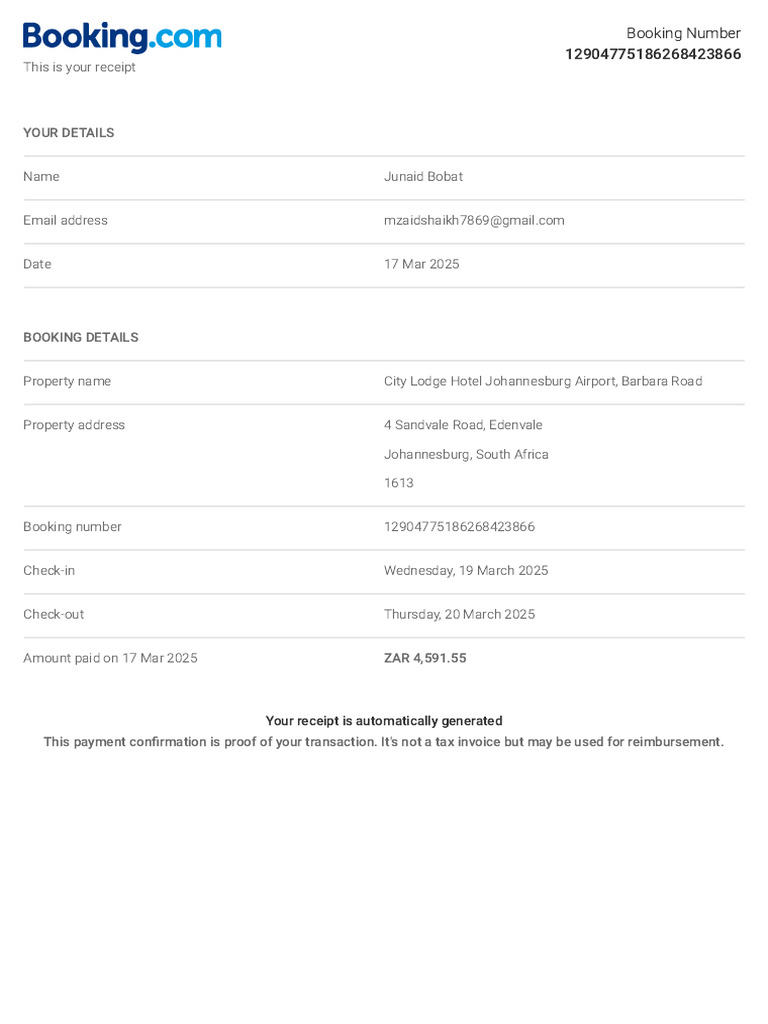 This Is Your Receipt | PDF