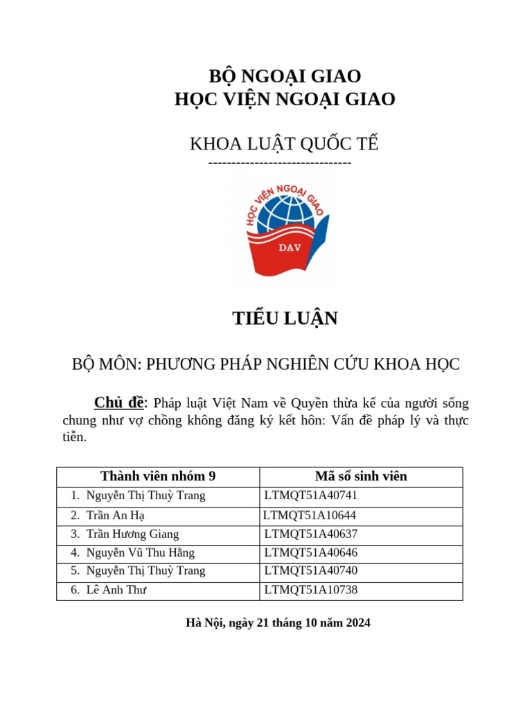 Tiểu-luận-PP-NCKH - for merge | PDF