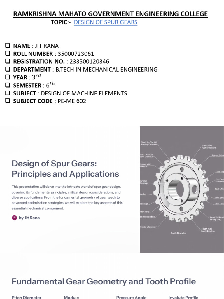 Design of Machine Elements | PDF | Gear | Applied And Interdisciplinary ...