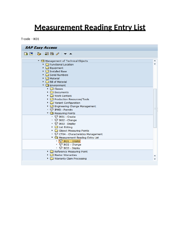 142 Creating Measurement Reading Entry List | PDF