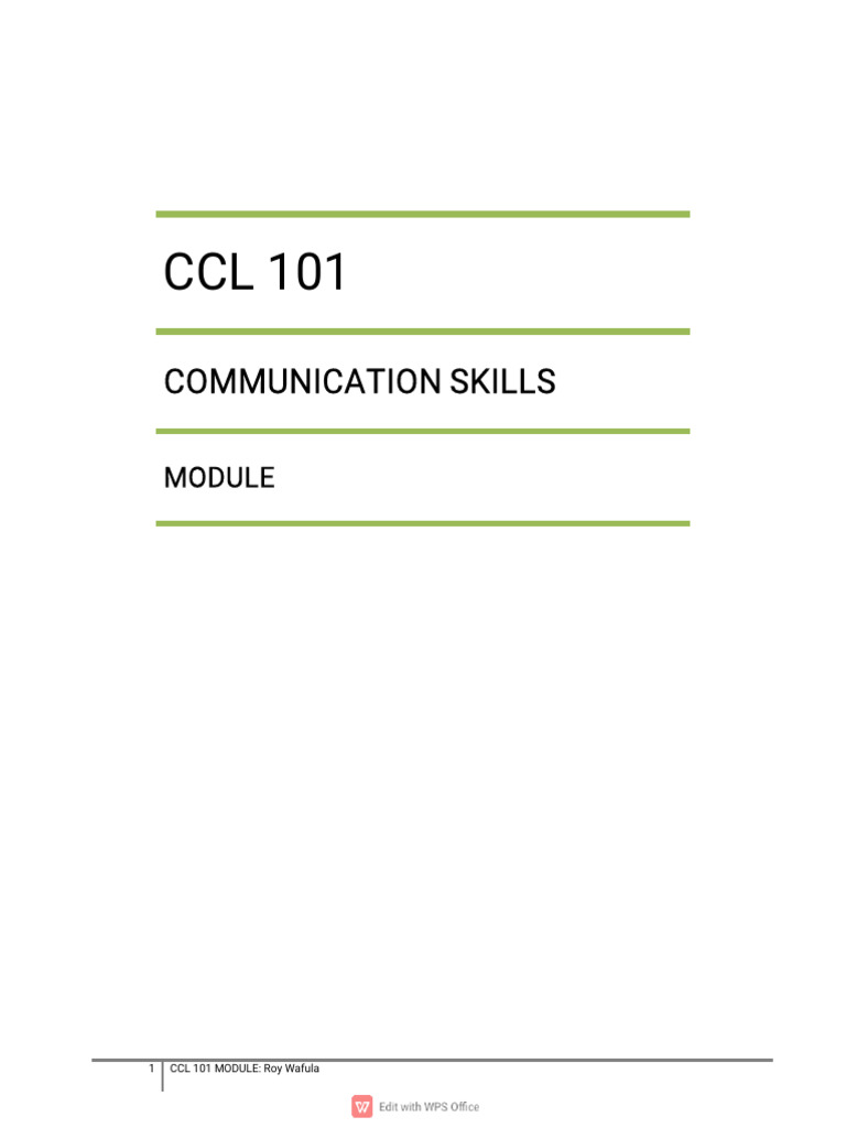 Communication Skills Overview | PDF | Chemical Substances | Semiconductors