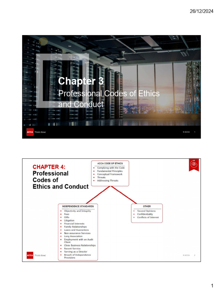 Lecture 3 - Codes of Ethics | PDF | Audit | Conflict Of Interest