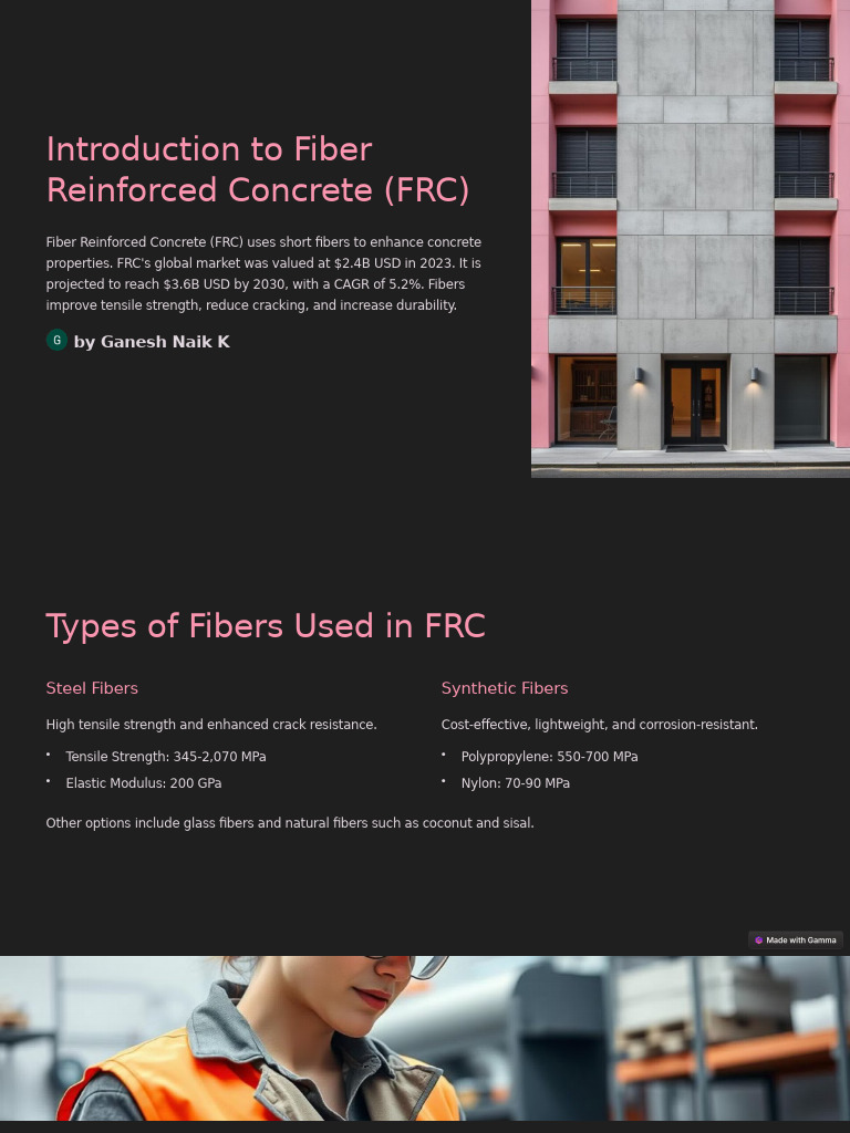 Introduction To Fiber Reinforced Concrete FRC | PDF | Concrete | Strength Of Materials