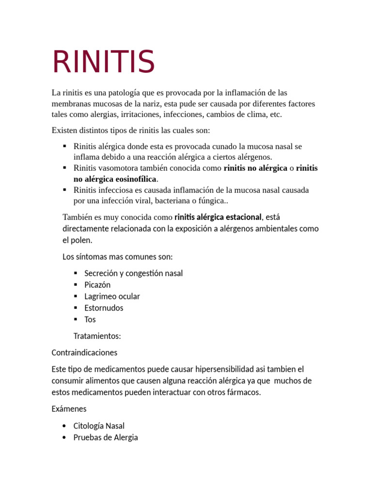 RINITIS-p.a | PDF