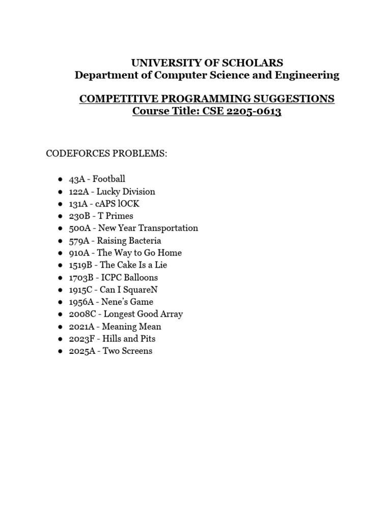 Cp-2 Lab Final Syllabus | PDF