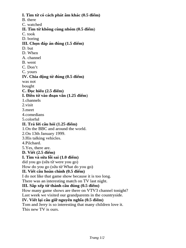 Answer English | PDF