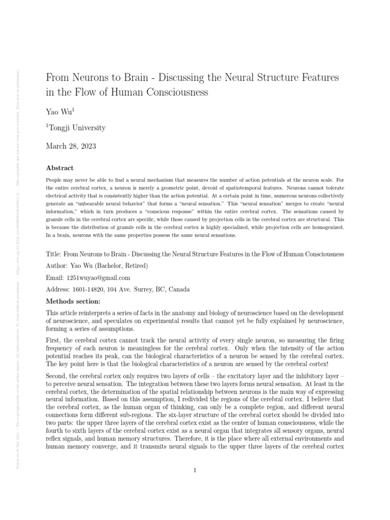 from neuron to brain papers | PDF | Nervous System | Action Potential