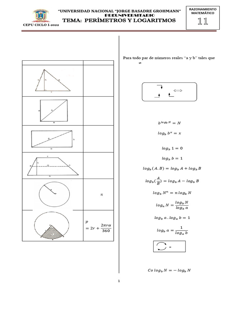 Práct. 11 - Raz. Matemático Con Claves | PDF | Logaritmo | Análisis matemático