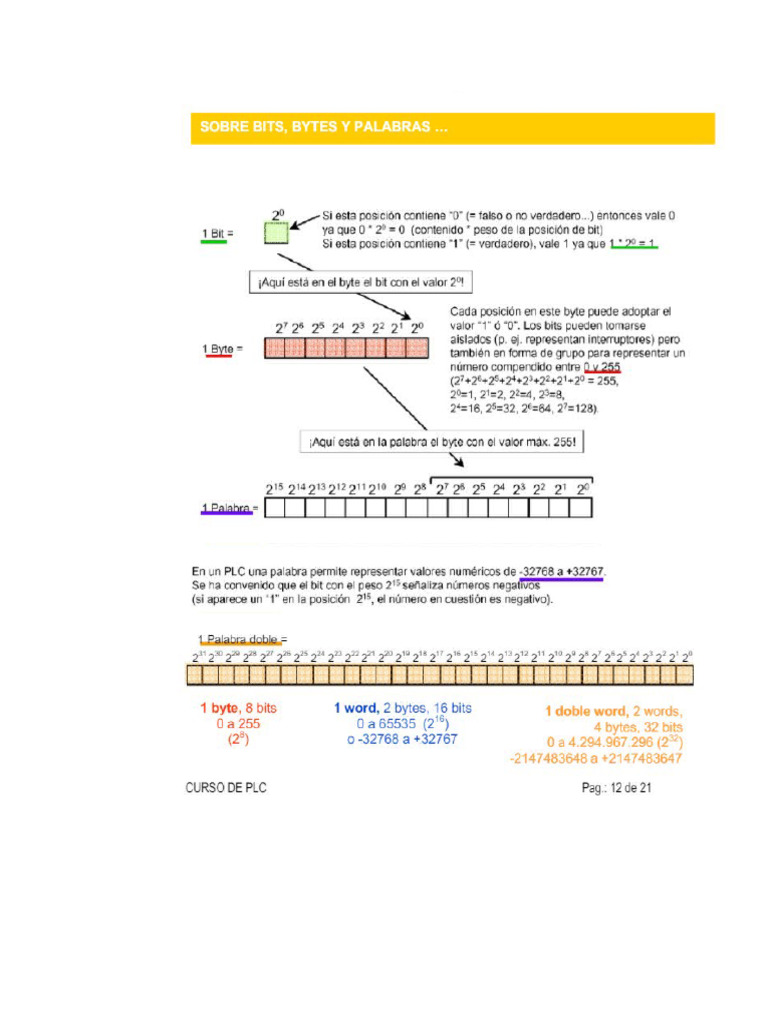 Sobre Bits Bytes y Palabras | PDF