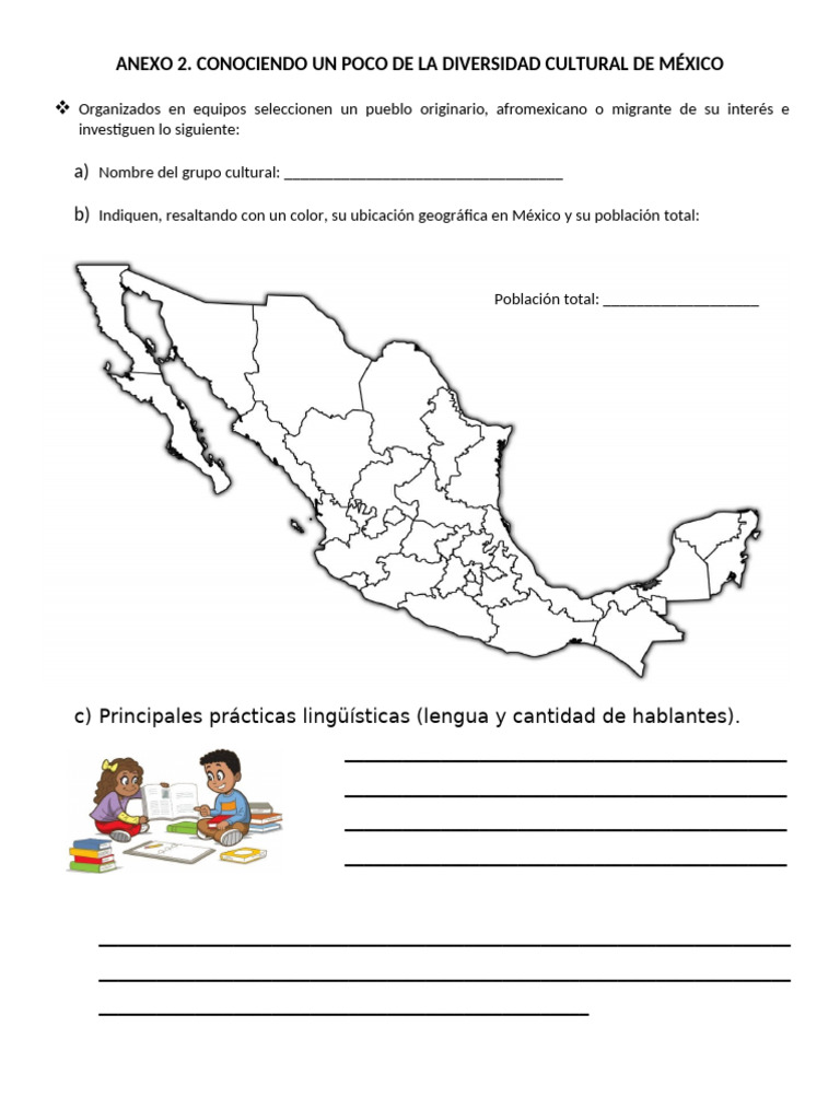 Anexo 3. Conociendo Un Poco de La Diversidad Cultural de México | PDF