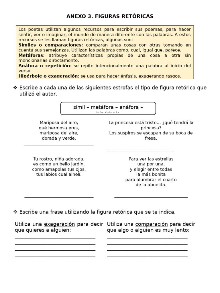 Figuras Retóricas en Ejemplos Poéticos | PDF