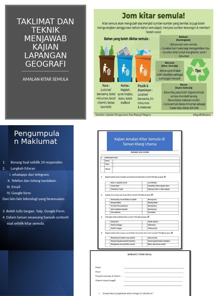 Kajian Lapangan Kitar Semula | PDF