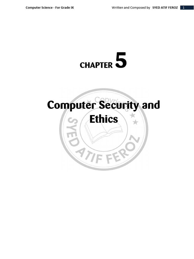 Chapter 5 - Computer Security & Ethics | PDF | Computer Virus | Malware