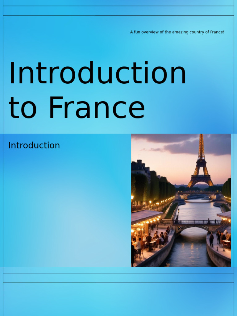 Introduction To France | PDF