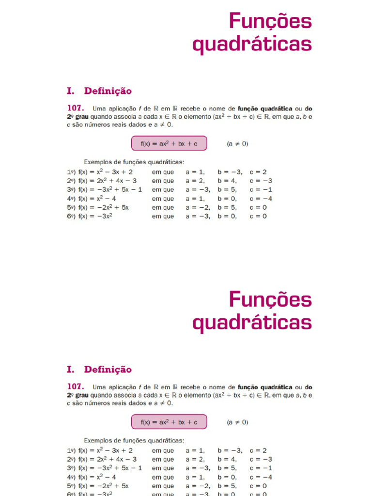 Funcão Quadratica Introducao | PDF