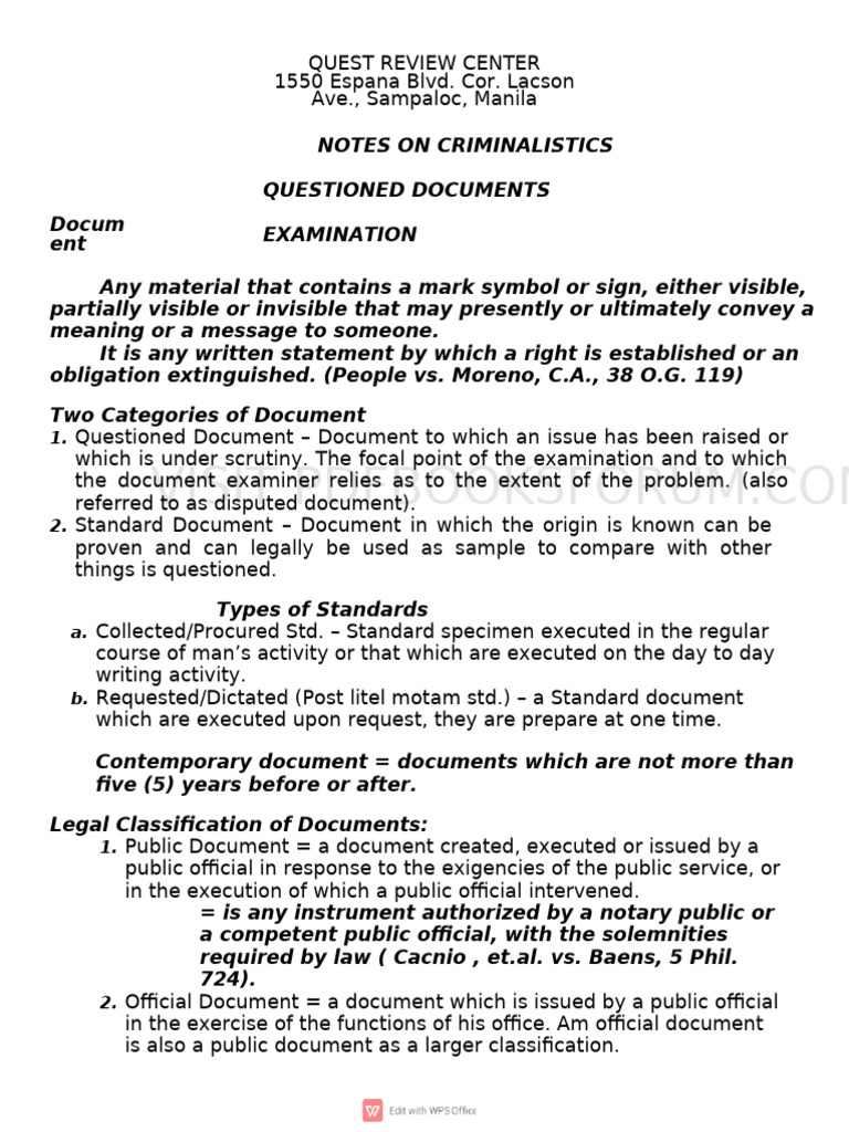 FOR4 Questioned Documents Examination | PDF | Typefaces | Typewriter
