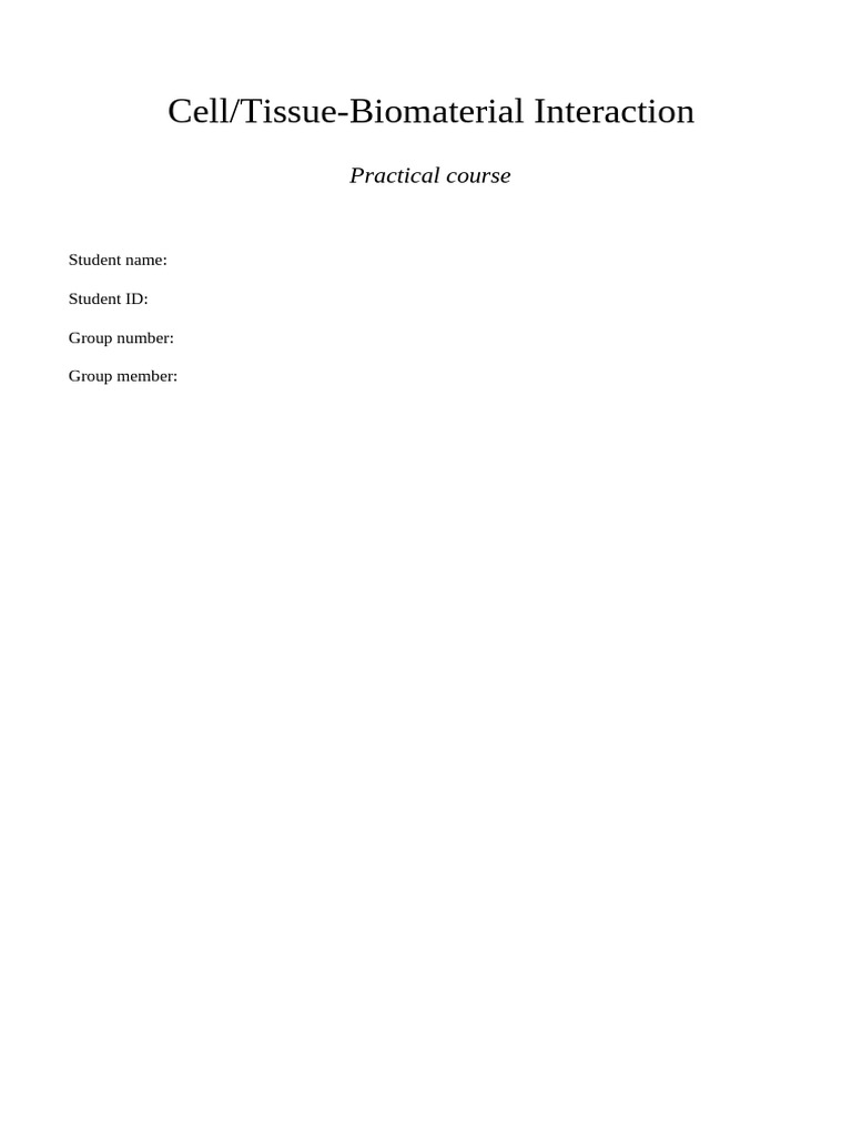 Cell Material Interaction Lab Manual S241 | PDF | Gel Electrophoresis | Alpha Helix
