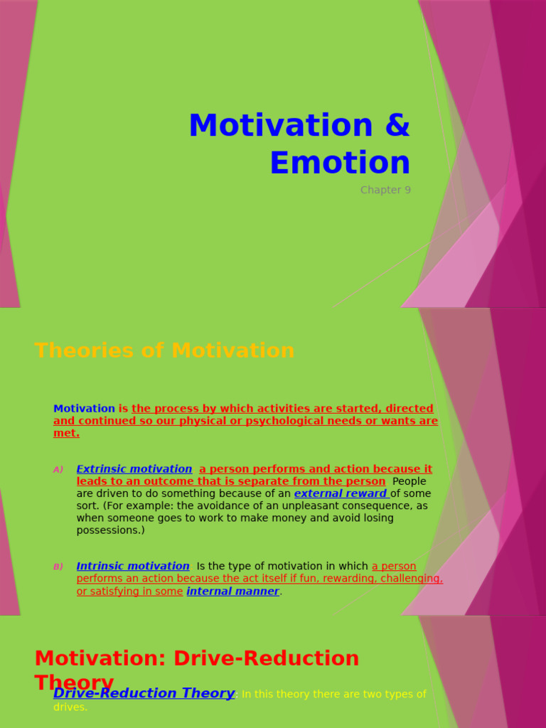 Theories of Motivation and Emotion | PDF | Emotions | Motivational