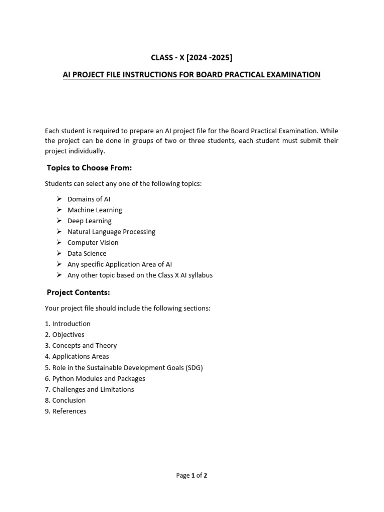 10 AI Project File Info 2024 | PDF