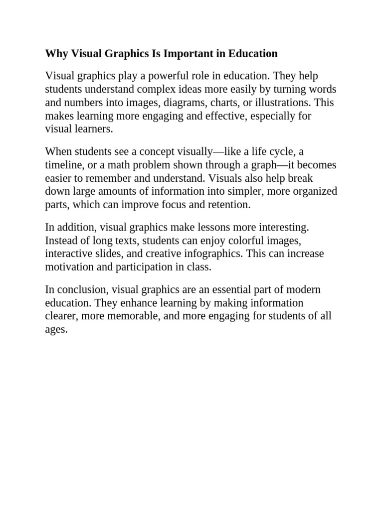 Why Visual Graphics Is Important in Education | PDF