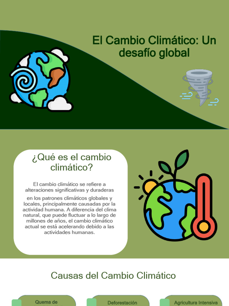 El Cambio Climático | PDF | Cambio climático | Gases de efecto invernadero