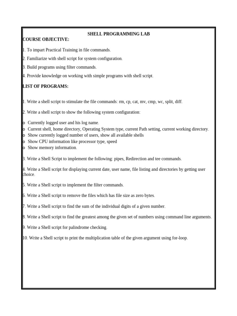 Linux and Shell-Lab Programs | PDF | Computer File | Command Line Interface