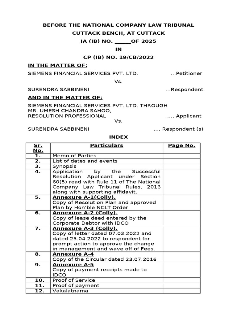 Cos Board - IDCO Application | PDF | Affidavit | Business Law